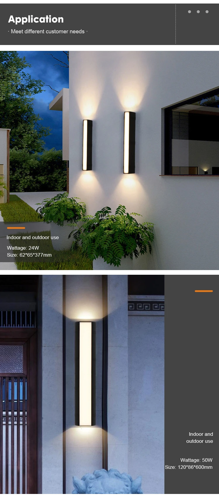 IP65 Waterproof LED Wall Lamps for Outdoor Decor & Lighting