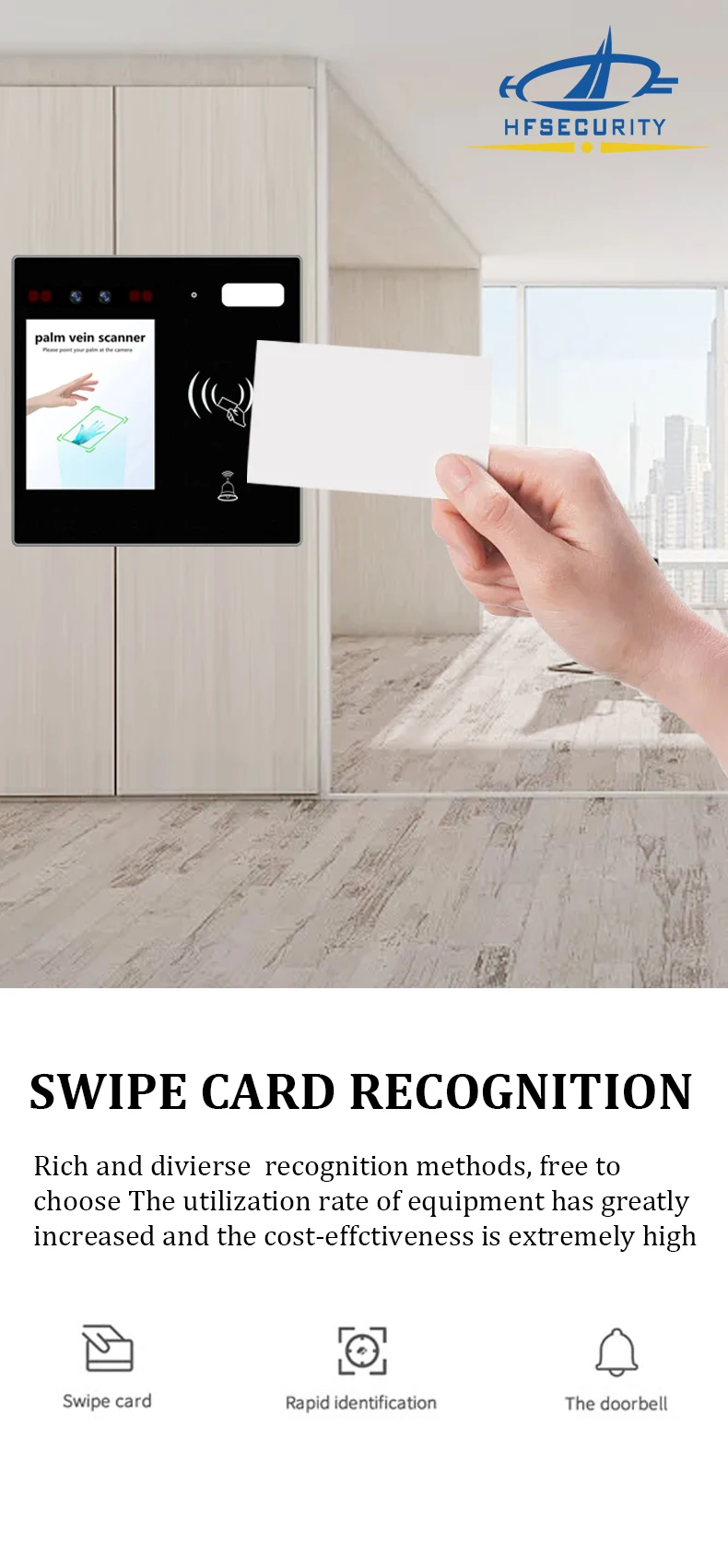 Hfsecurity Mini30 Palm Vein Scanner Recognition Ic Reader 2.4 Inches ...