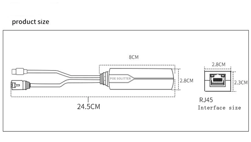 Oem Type-c Poe Separator Splitter Rj45 Adapter Cable Combiner Upoe Usb ...