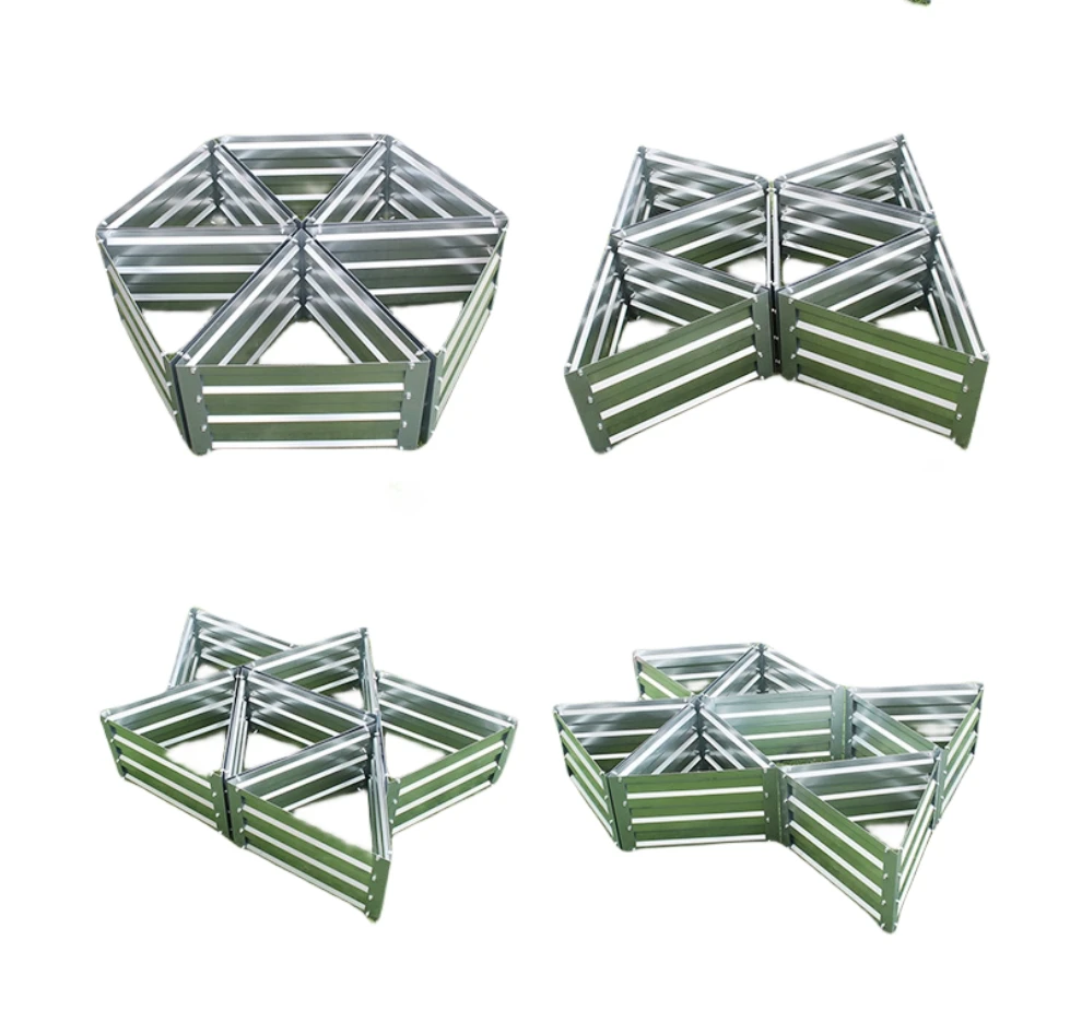DIY Triangle Galvanised Steel Garden Raised Bed Planter Box