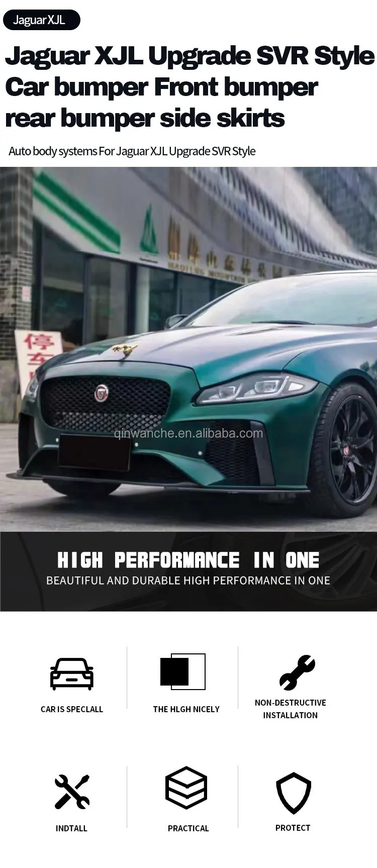 Auto Body Systems For Jaguar X351 Xj Upgrade Svr Style Car Bumper Front ...