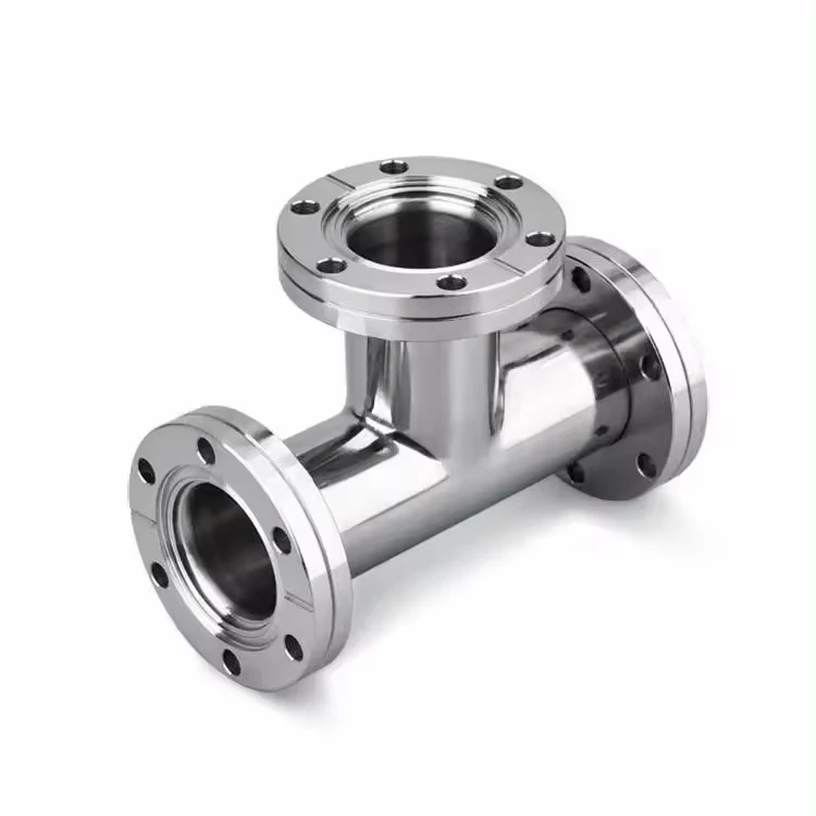 SANTHAI SS304/316L CF Equal Tees Surface Sandblasting High Vacuum Equal ... SANTHAI SS304/316L CF Equal Tees Surface Sandblasting High Vacuum Equal ...