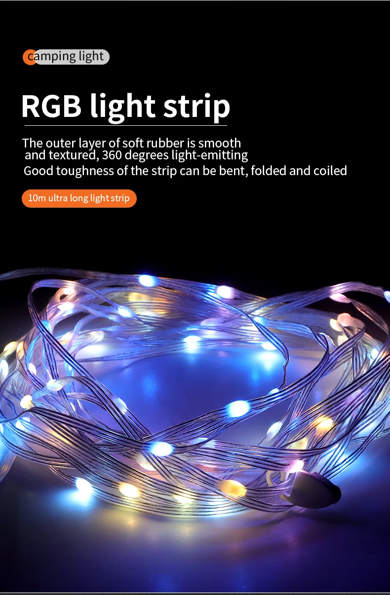 10 Meters Smart Garden Decorative Ambient Light Waterproof Camping Rgb ...