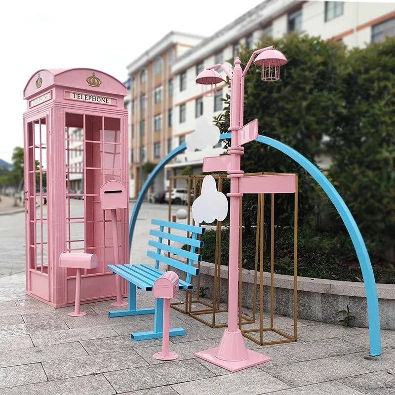 Telephone Booth Art - Custom Flower Telephone Installation