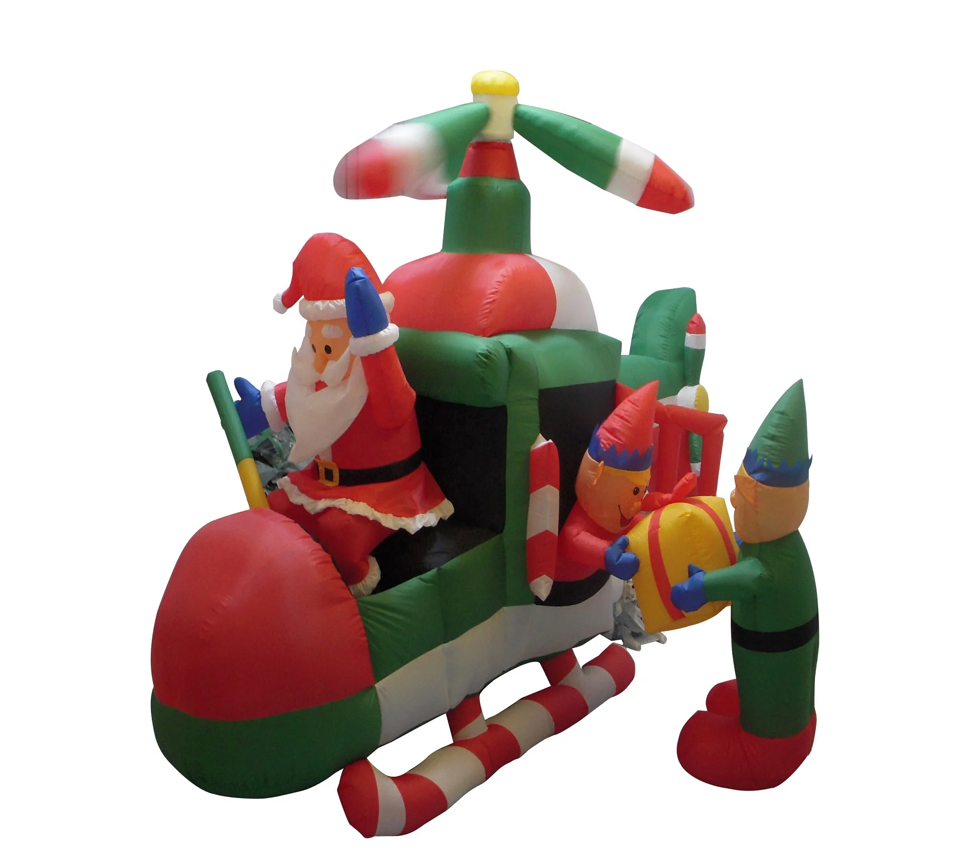 240cm Inflatable Santa Claus on a Helicopter for Christmas