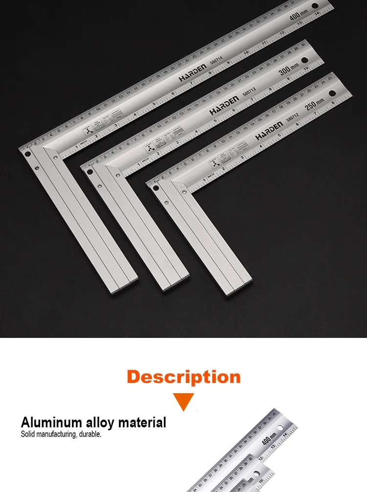 400mm L Shaped Tri Angle Measure Ruler Try Square Measuring Tool - Buy ...