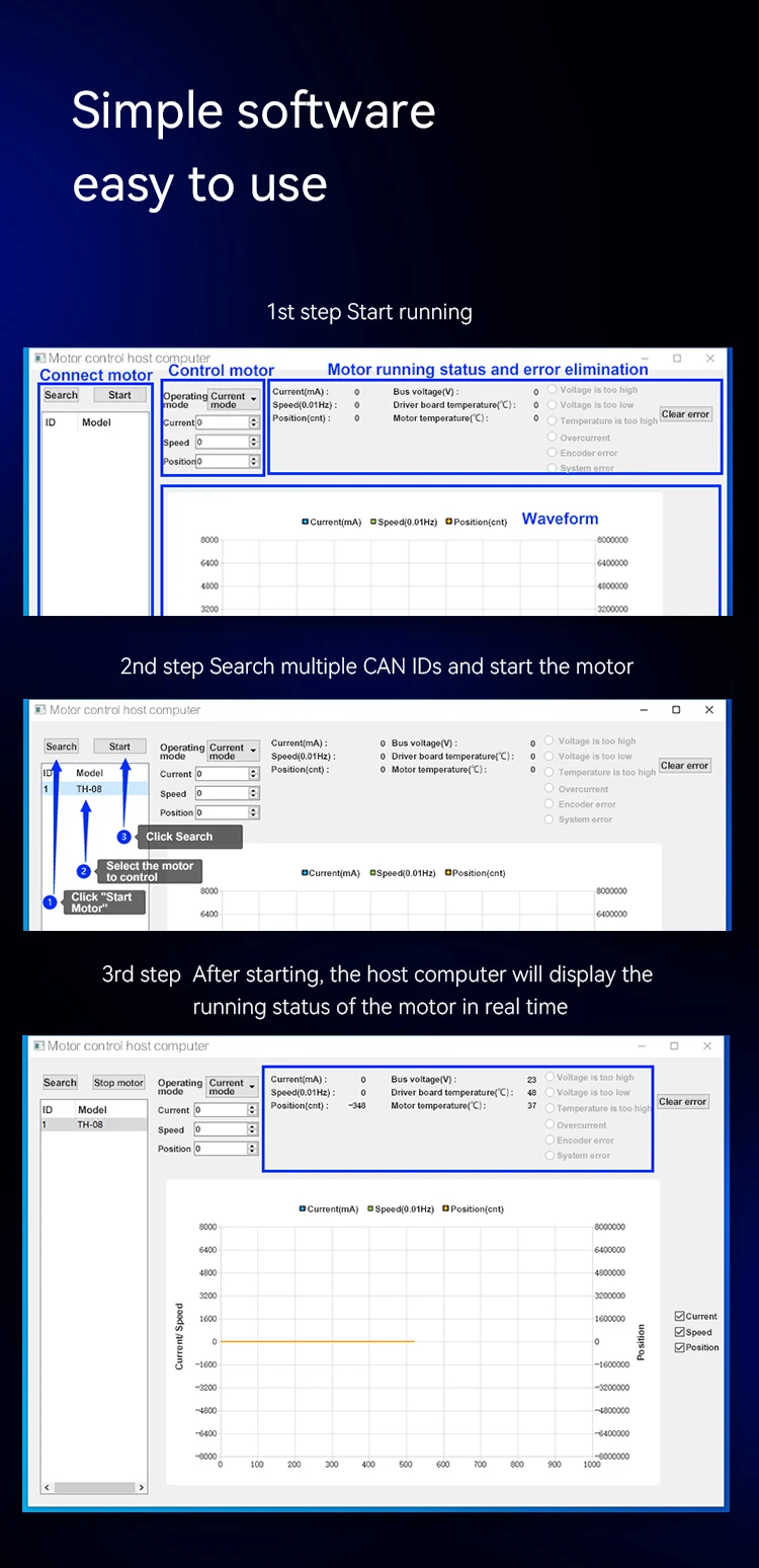 80mm Robot Joint Brushless Bldc Device Motor With Hone Drive Encoder ...