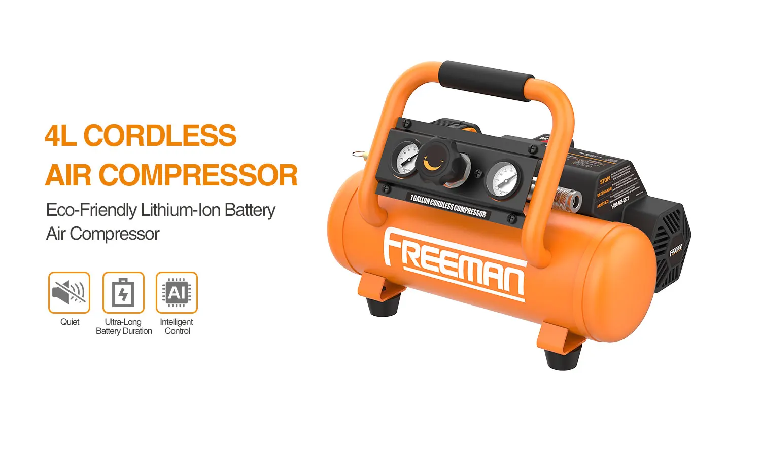 Freeman 4L 20V Battery 120PSI Cordless Portable Air Compressor