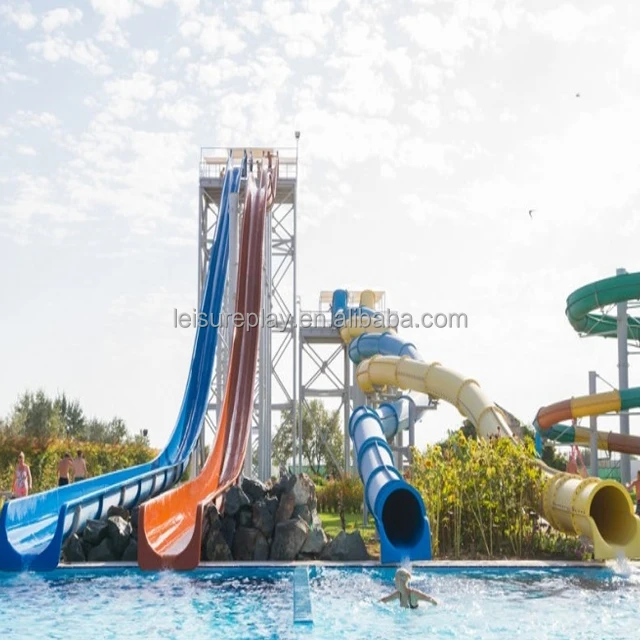 Aqua Theme Park Water Playground Curve Water Slide Pool Tube Slides for ...