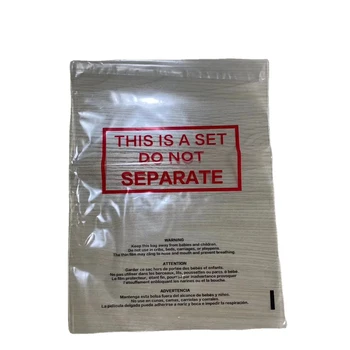 Suffocation Warning Print Ldpe Flat Packaging Clear Poly Bags With ...