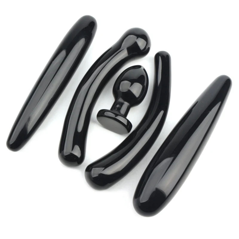 Natural Crystal Yoni Massage Wand Black Obsidian Yoni Wand For Women ...