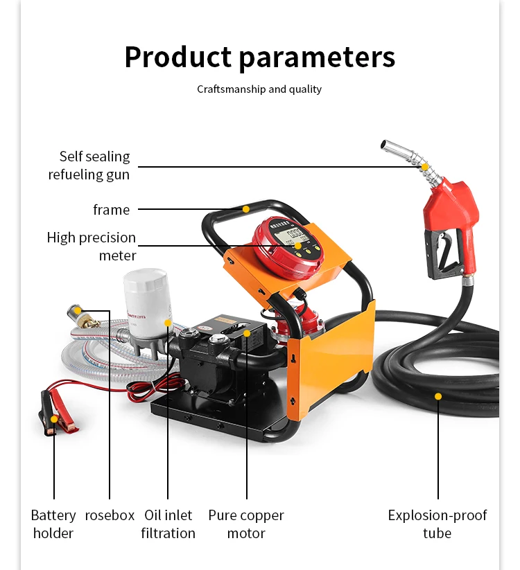 Cavitt Electric Portable Diesel Fuel Pump Set - High Pressure