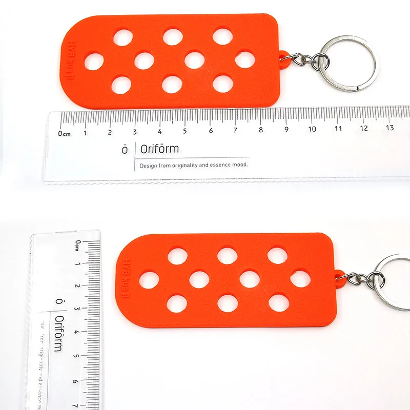 Custom Domino Keychain - Soft EVA Design with Charm Hole