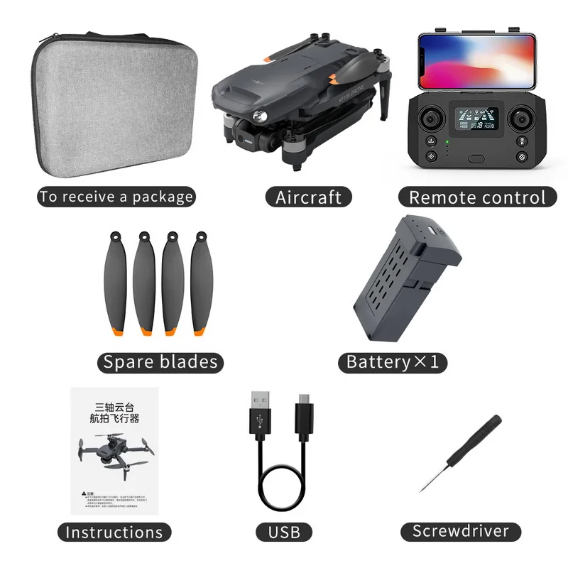 Kfplan Kf106 360 Laser Obstacle Avoidance Drone With 6k Hd Camera And Gps 3-axis Gimbal ...