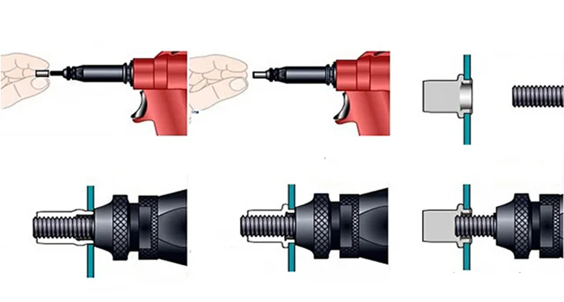 Rl-860 Rocol Battery Rivet Nut Riveter M3-m10 - Buy Rivet Nut Gun ...