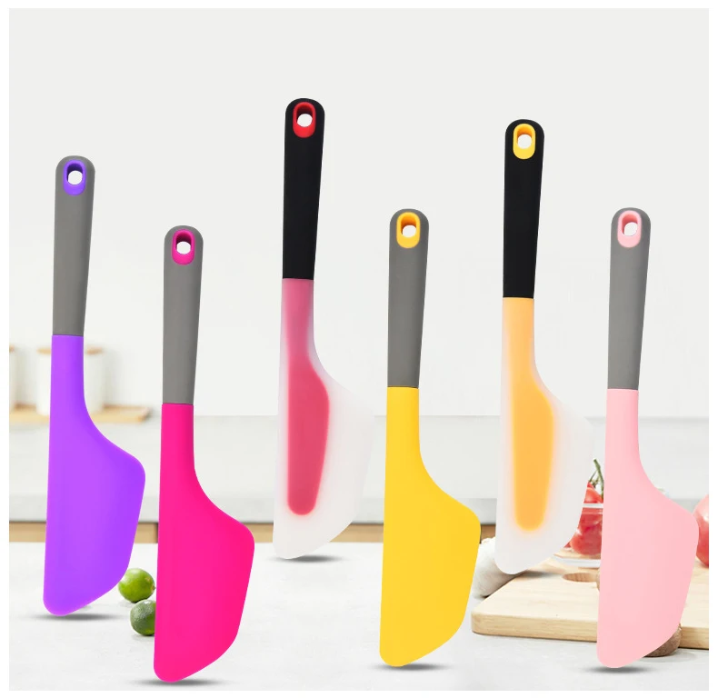 Large Size Colorful Silicone Baking Spatulas Non-stick Kitchen Omelet ...
