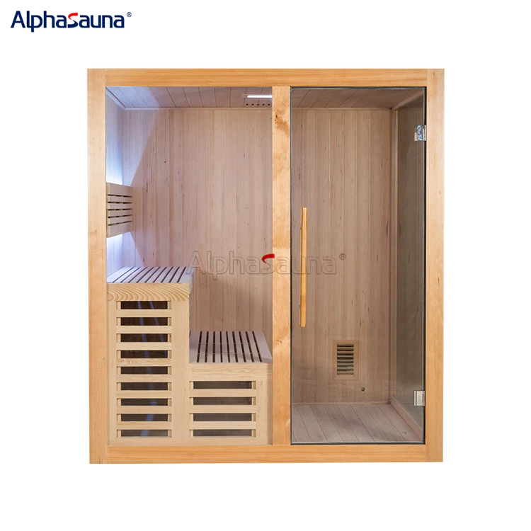 Double-Sided Glass Design Traditional Sauna Cedar Portable Stema Saunas ...