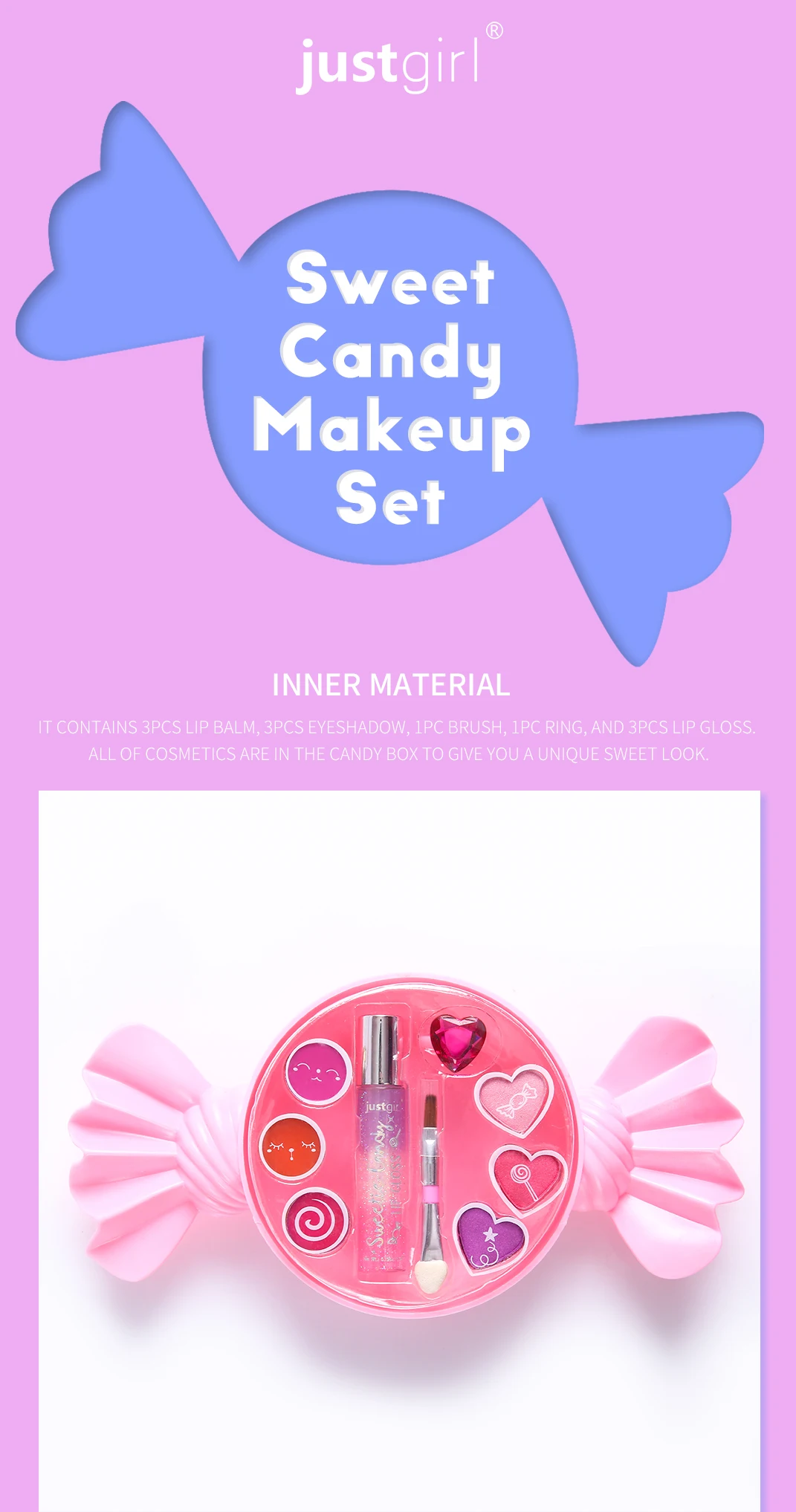 2021 New Beauty Cosmetics 11pcs Tween Girls Makeup Gifts Kids Diy Body ...