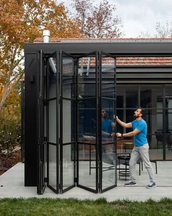 Customized Modern Design Bi-Folding Patio Door Aluminum Impact Glass ...