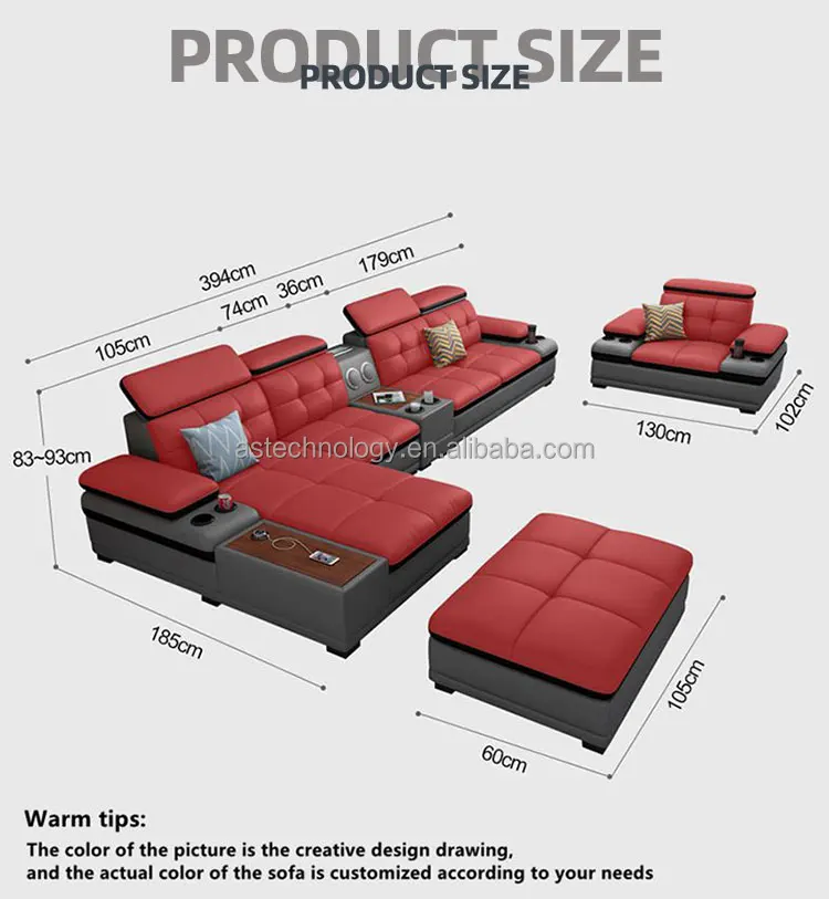 Modern Luxury 7 Seater Modular Fabric Sofa Set for Living Room