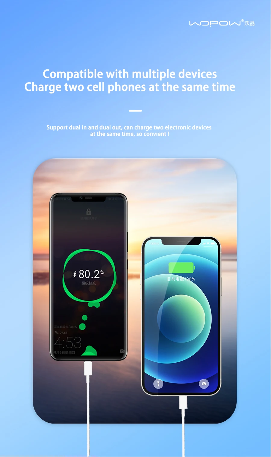 Wopow PD26 Power Bank - 10000mah Ultra Slim Quick Charge