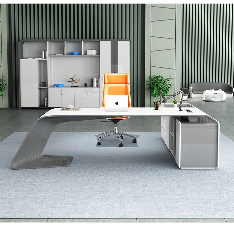 Modern Luxury Work Executive Desk Set CEO Desk and Chair Design Boss ...