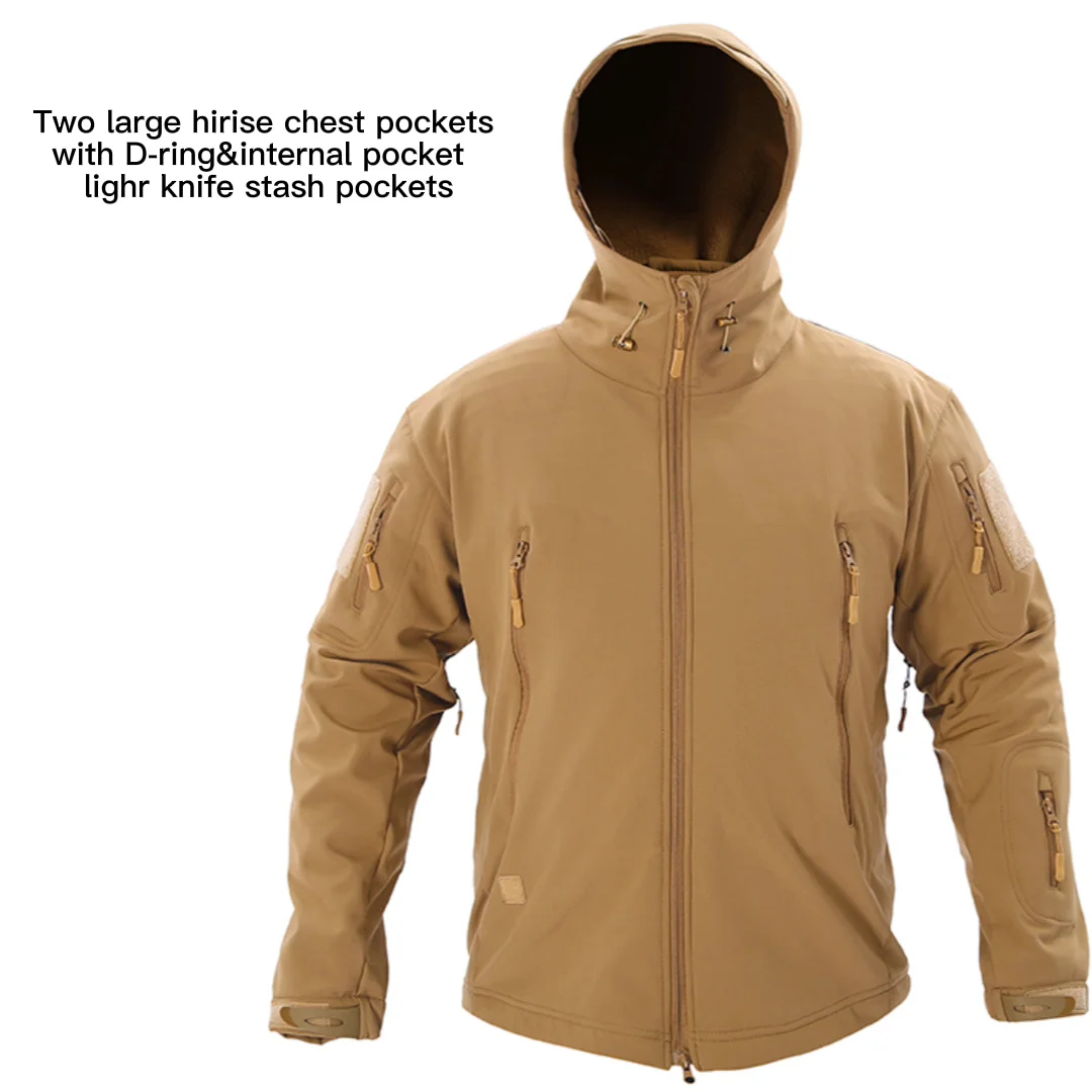 Men's Waterproof Tan Color Softshell Jacket For Outdoor - Buy Softshell ...