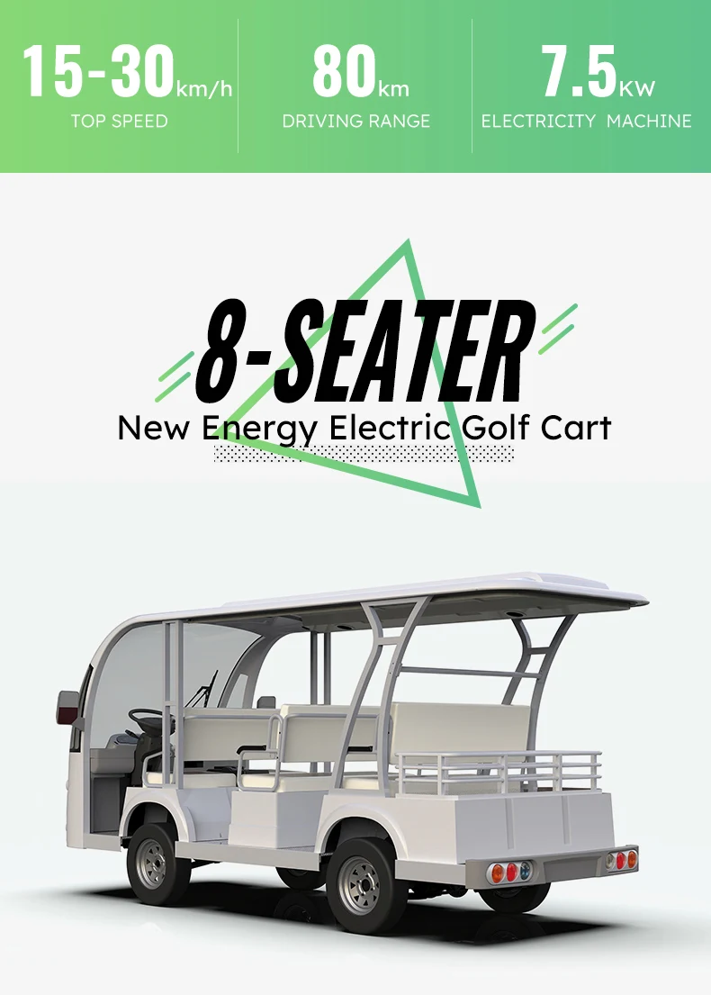 8 Seater Electric Mover Bus Sightseeing Tourist Car For Scenic Tours ...