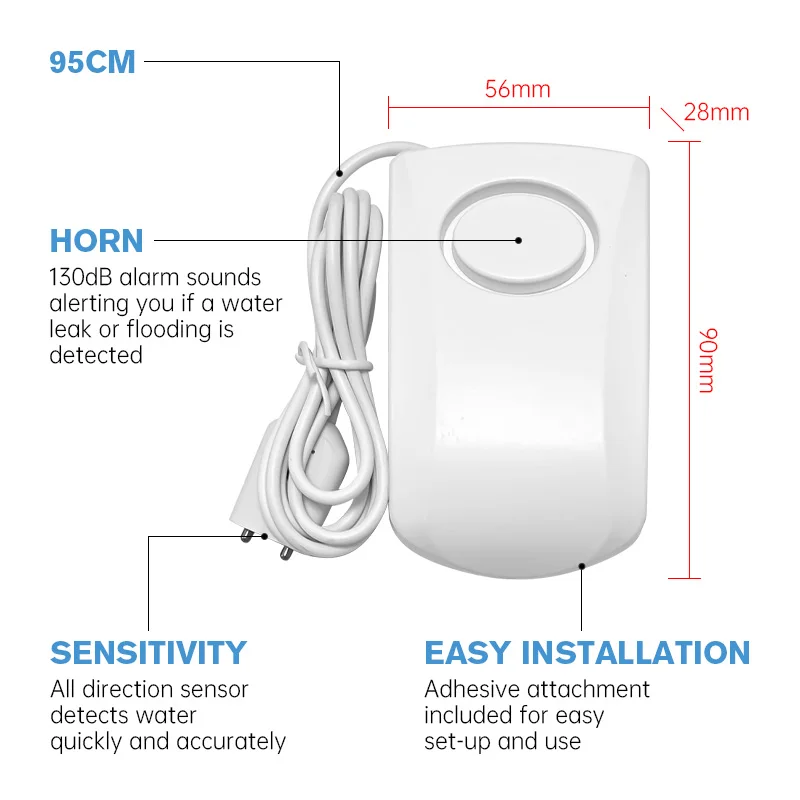 Floor Level Overflow Water Alarm Water Leak Detector For Home/bathroom ...