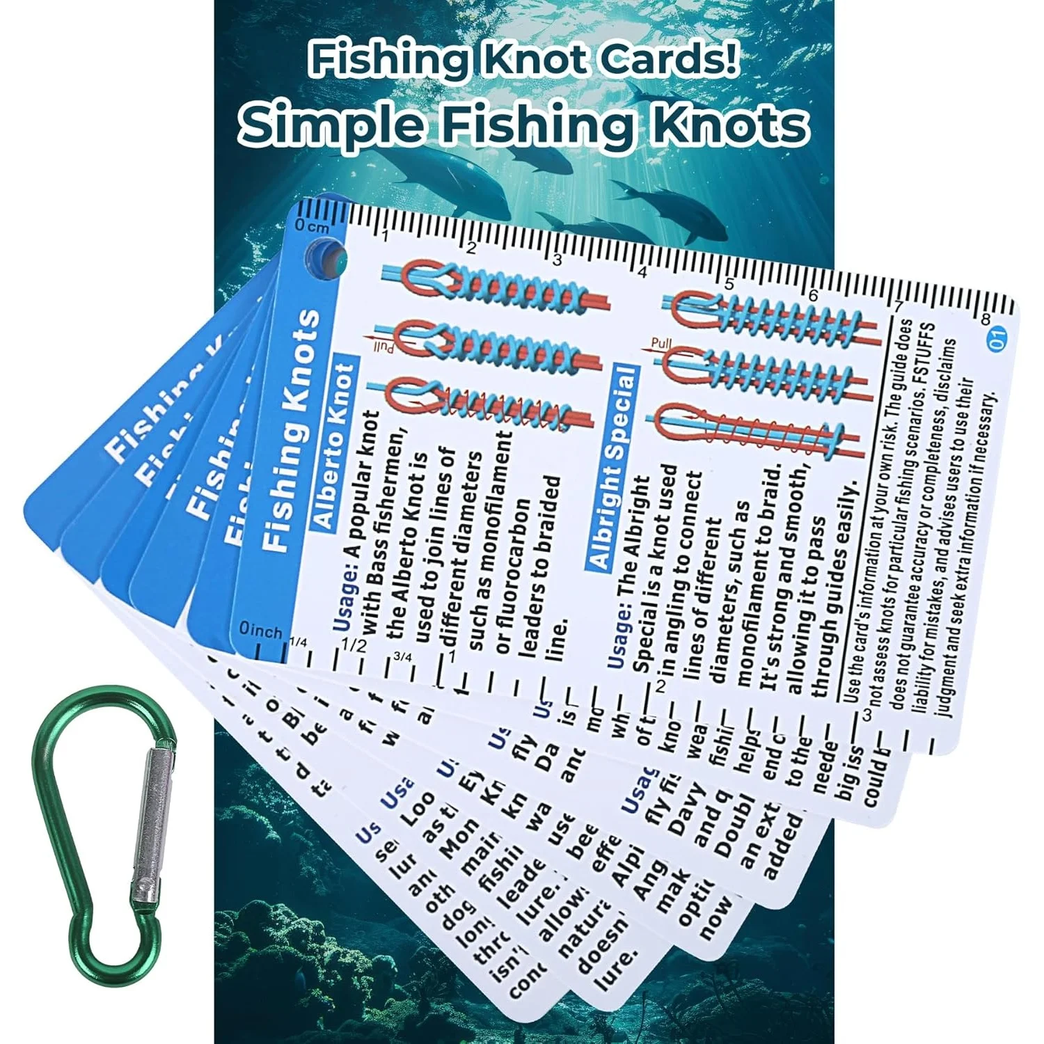 Knot Tying Kit Pro Fishing Knots Cards Waterproof Fishing Knots Pocket ...
