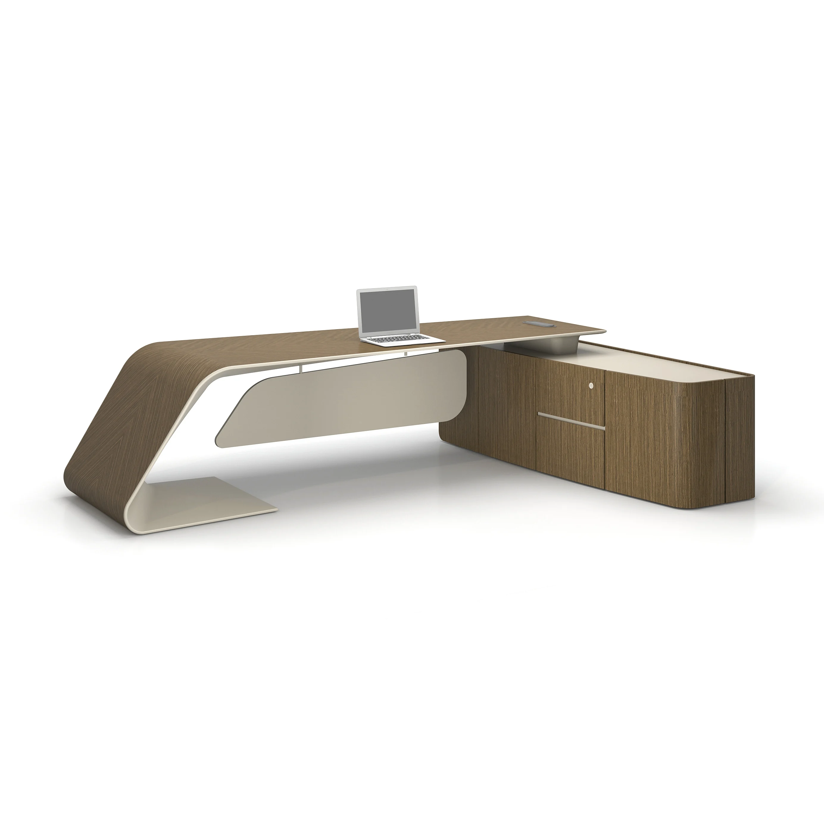 Modern L-Shape Boss Luxury Office Table - Executive CEO Desk