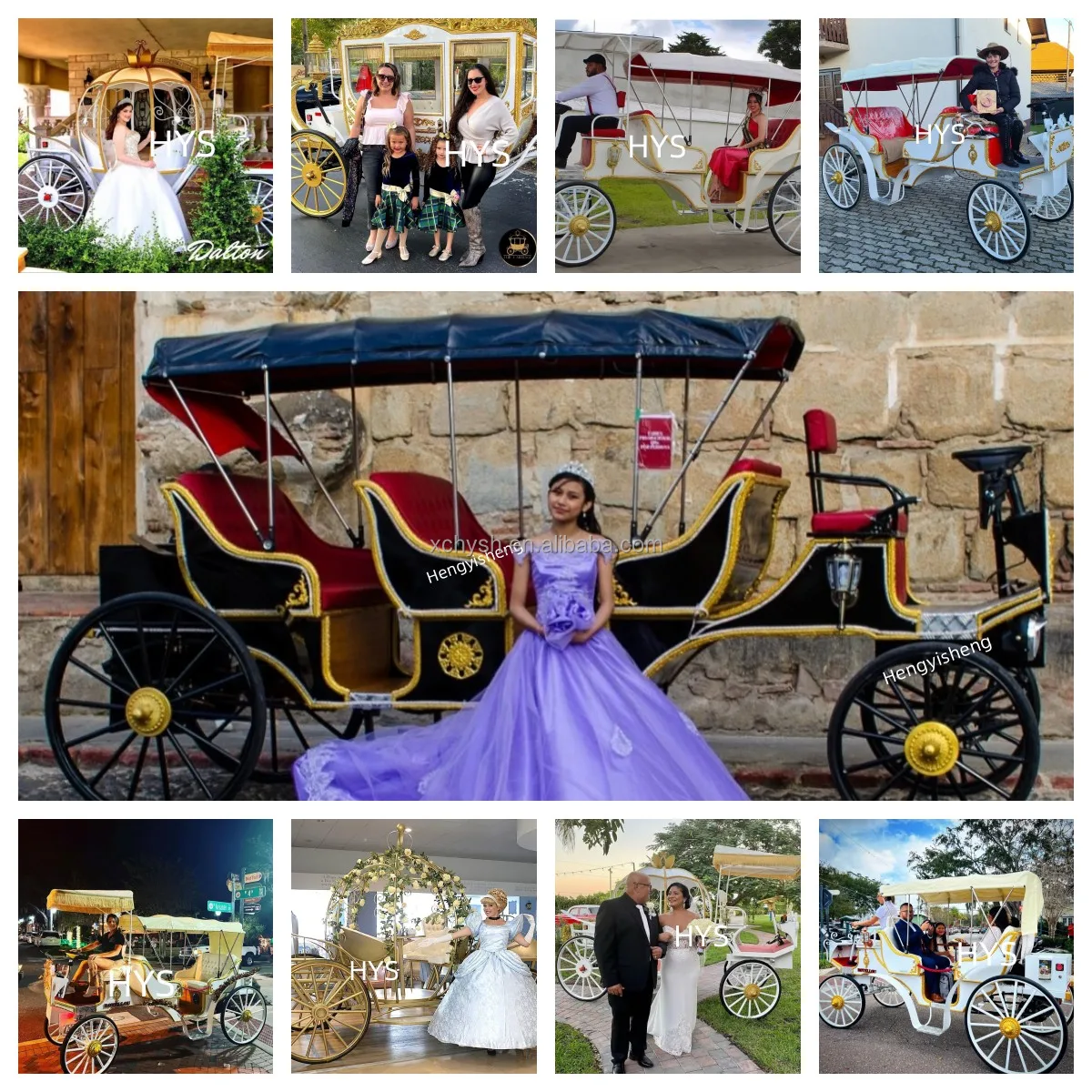 Golden Luxury Classical Princess Royal Carriage/wedding Sightseeing ...