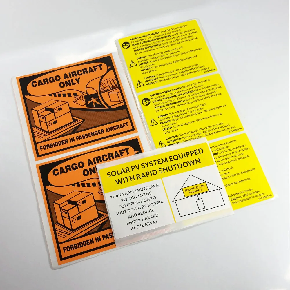 Custom Matte Color Animated Warning Sticker Packaging Label For Any ...