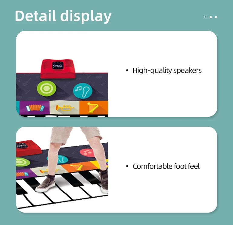 24 Keys Kids Play Portable Musical Instrument Electric Giant Piano ...