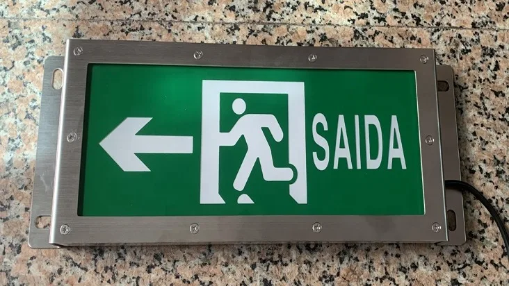 Fire Exit Sign Board Rechargeable Wall Mounted 5w 7w 9w 12w Twin Spot ...