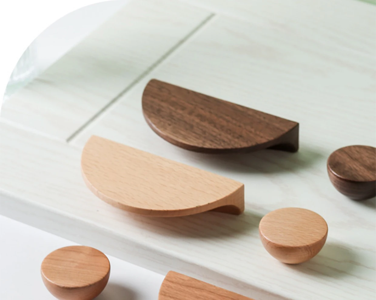 Solid Wood Half Round Handle for Wardrobe Door| Alibaba.com