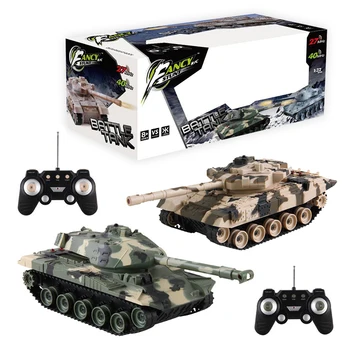 1/32 Rc Battle Tank Set Of 2 Remote Control Battling Game Tank Combat ...