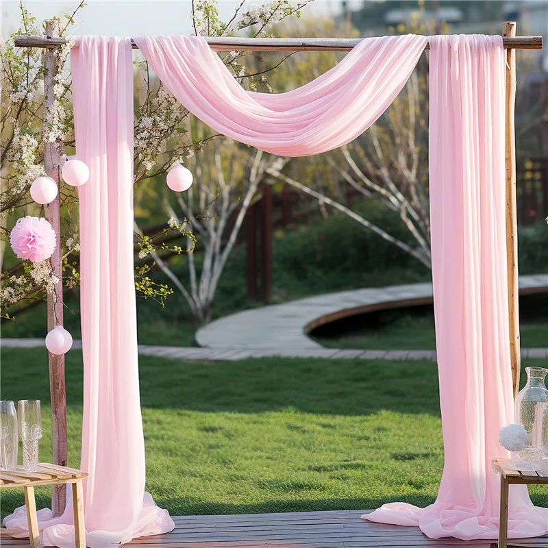 Wedding Arch Draping Fabric Sage Green Sheer Drapes Backdrop Curtain ...
