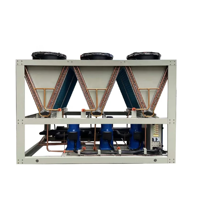 Scroll Type Air Cooled 100rt Chiller Unit With High Efficiency Air-cool ...