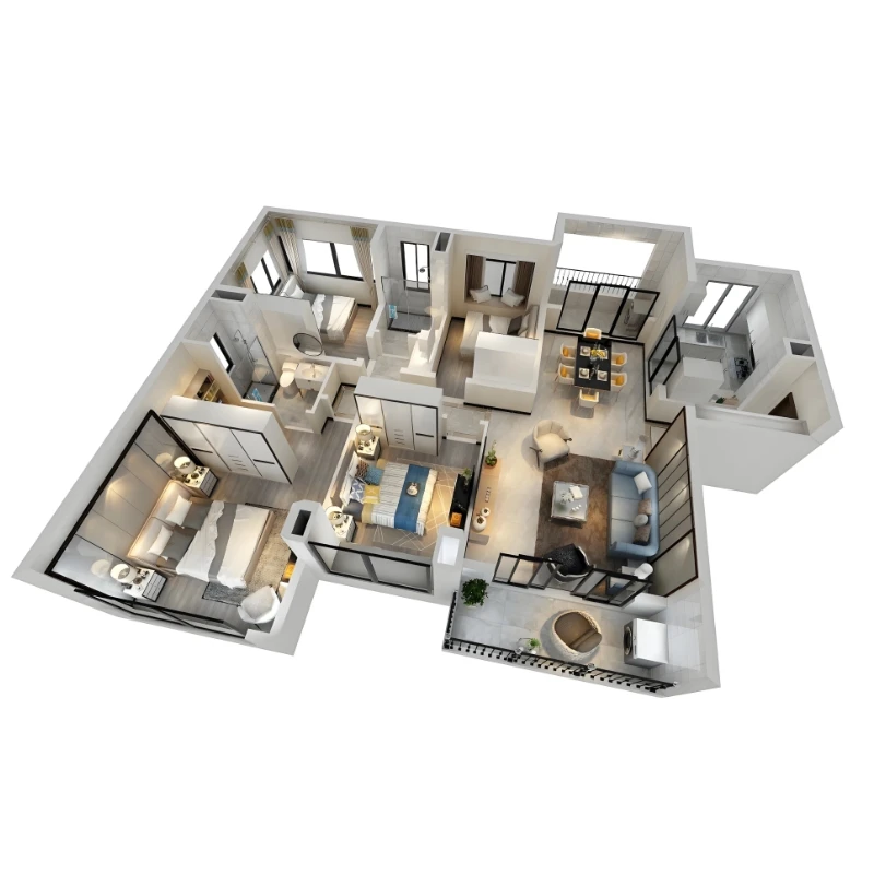 Real Estate Sales Department Layout Villas,Indoor Gardens Community ...