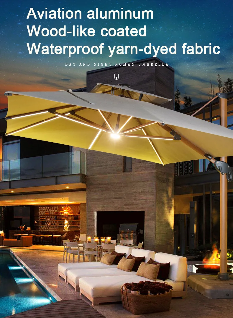 Outdoor Patio Umbrella - Custom Logo Printed Aluminum Frame