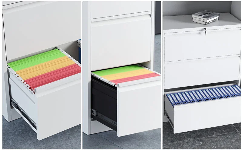 Modern Design Office Furniture 3 Drawer Vertical Metal Drawers Cabinet ...