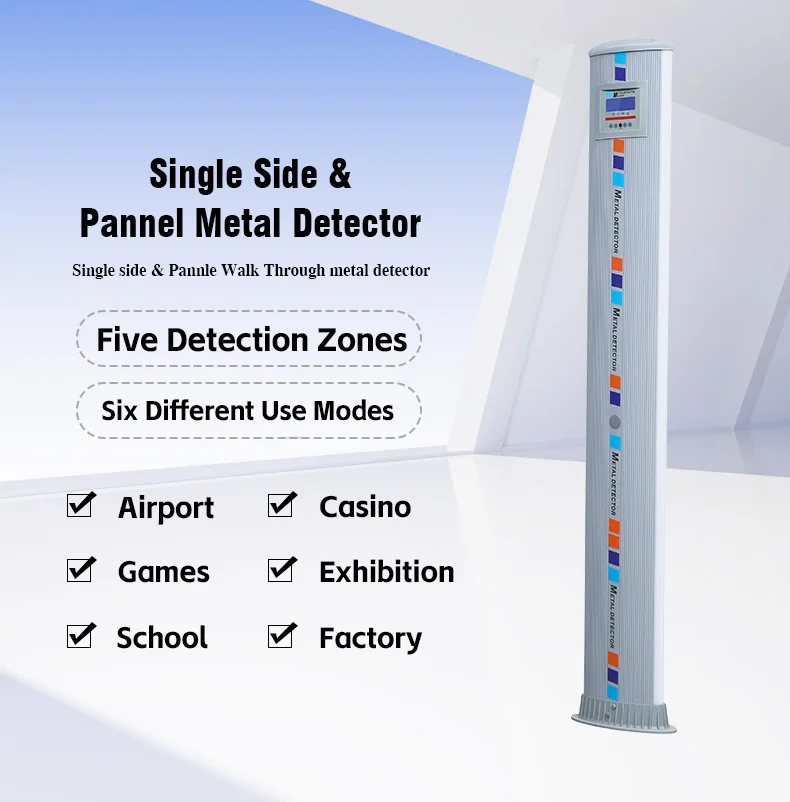 Portable Single Panel Metal Detector - Secure & Efficient