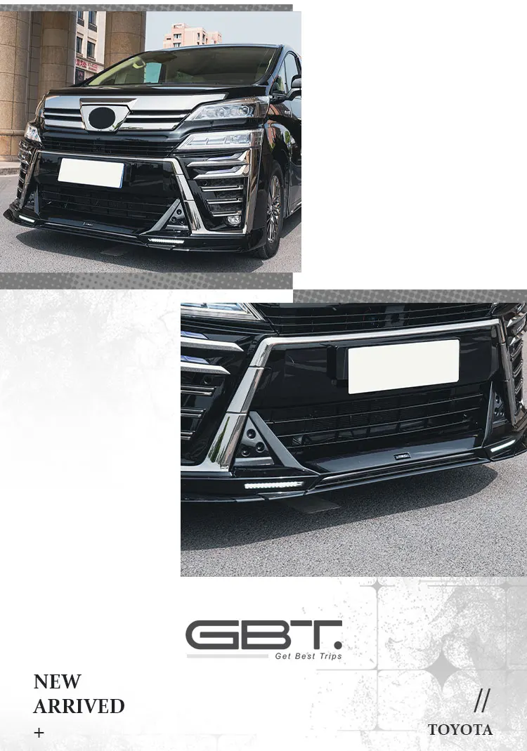 Gbt Body Kit Vellfire Anh 35 Convert To Td Model Bumper Lips For 2019 ...