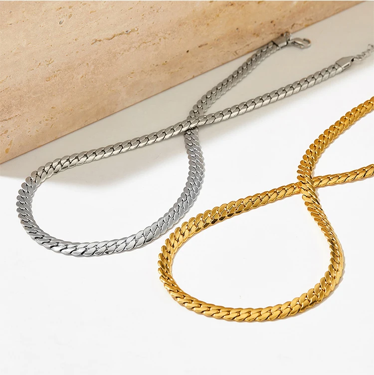 Non Tarnish Jewelry Gold Plated Hypoallergenic Necklaces Stainless ...