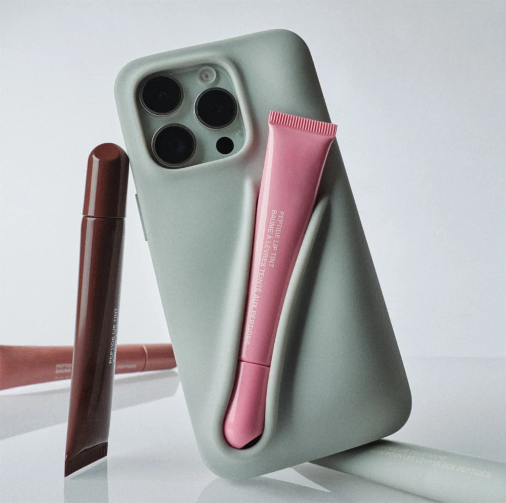 2024 Unique Holder Luxury Lip Gloss Lipstick Lipgloss Holder Liquid Silicone Mobile Phone Case