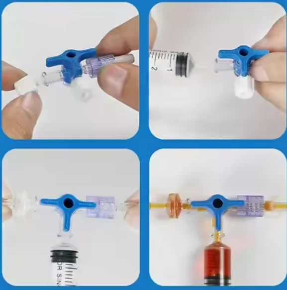 Plastic Disposable Luer Lock Sterile 3 Way Tube Connector Stopcock ...