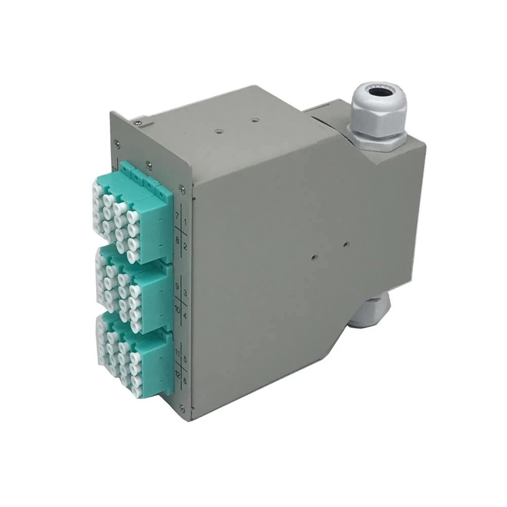 12 Port Quadruplex LC DIN-rail Mounted Fiber Optic Splice Box| Alibaba.com