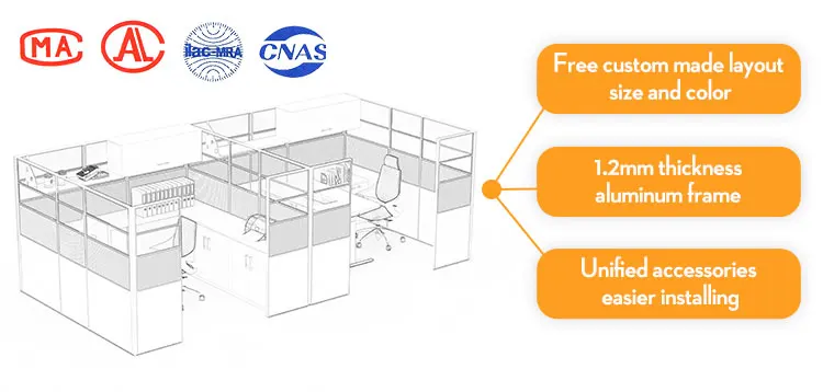 Modern Modular Office Furniture - 2, 4, 6 Seater Workstations