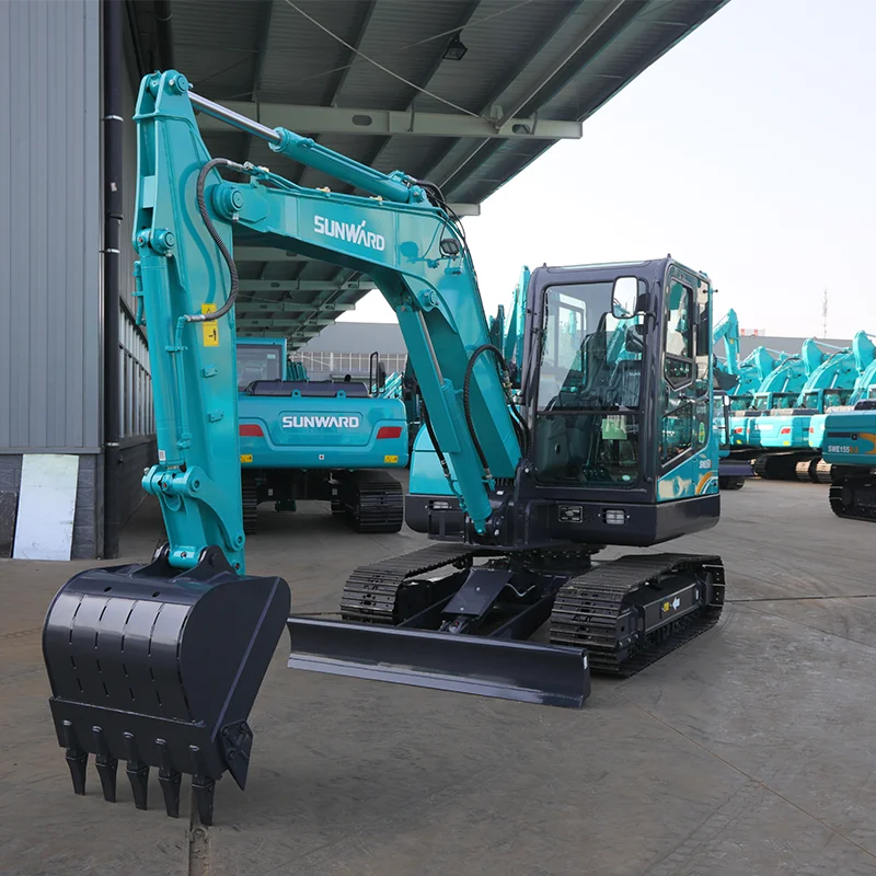 Diesel Middle Crawler Excavator Machine Mini Sunward Swe60e Excavators ...
